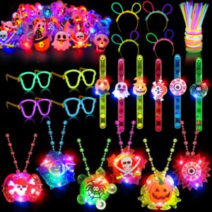 irugosa hapfyer 124pcs halloween party favors for kids, glow in the dark halloween toys bulk for halloween treat bags goodies bags fillers/halloween gifts party supplies