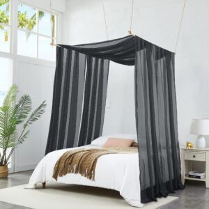 WARM HOME DESIGNS 2 Black Backdrop Curtain Bundle. 55 x 216 Inch Black Fabric or Black Curtain Backdrop for Black Wedding Decorations & Gothic Wedding Decor. ADS Black 216"