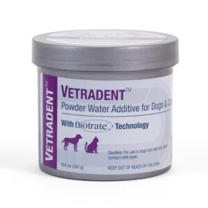 vetradent powder water additive for dogs and cats, 10.6 oz