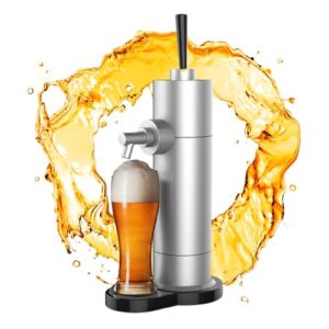 yjsg beer draft dispenser,beer foam machine,canned beer draft system,beer foam maker,beer tap,mini kegerator,converts any can into draft for beer bars,a great gift for beer lovers,silver