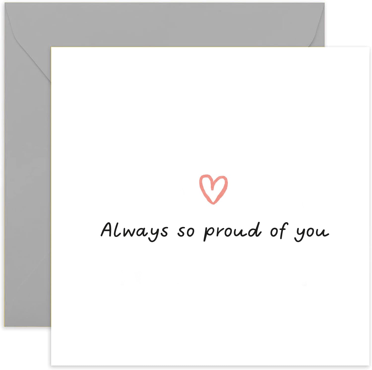 Old English Co. Always So Proud Of You Card for Son or Daughter - Proud of You Card for Him or Her - We're Proud of You Card for Kids - Graduation, New Job, University, Back To School | Blank Inside