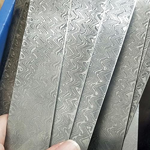 3PCS Handmade Damascus Steel Billet Knife/Blank Blade Making Bar Wave 150x25x3mm