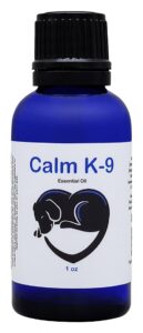 calm k-9 calming essential oil - natural stress relief & anxiety relief for dogs - drug-free calming solution