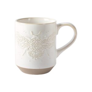 fringe studio new york stoneware mug, bumble bee, 3.25" x 4.25", 12 fl. oz, juliana tipton collection (429078)