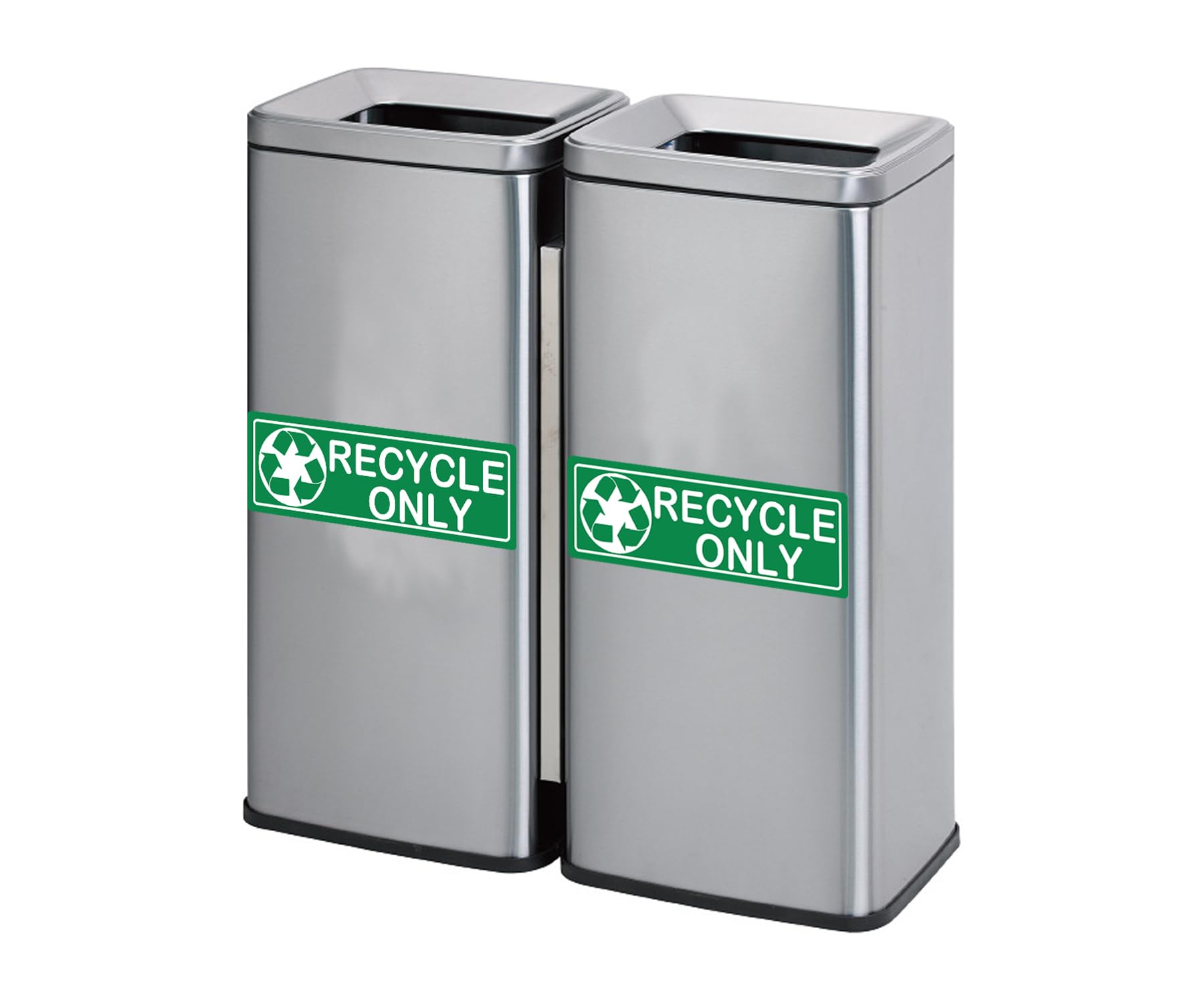 Trash Recycle Stickers for Outdoor Trash Can Garbage Can 2 x6 Inch - Recycle Sticker Trash Can Decal Trash Label Recycling Stickers for Trash Can 12 Pcs