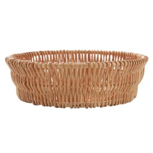 longero handcrafted storage basket, wicker round bowl, handwoven shelf basket, natural willow, 1 pack, large size-top inner Ø ca 12.5''