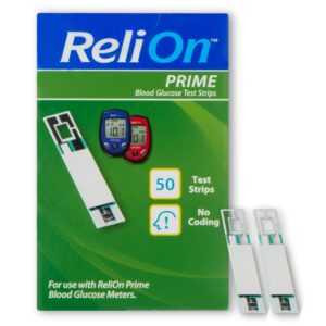 relion test strips - prime and platinum diabetes glucose meter 50 counts (pack of 1), boxed by fusion shop store