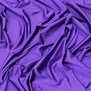 Premium Yoga Nylon Spandex Fabric - Ultra-Soft & Stretchy 4-Way Stretch Fabric by The Yard - Perfect for Activewear and Swimsuit Fabric, and More -1 Yard - 58 Inch Width (Purple)