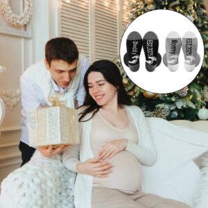 Mifoci 6 Pcs Gifts for New Parents Est 2025 20oz Stainless Steel Insulated Tumbler with Lid Anniversary New Parents Pregnancy New Parents's Gift Daddy Keychain Socks for Mother's Day Father's Day