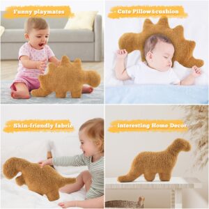 Yeqivo Dino Chicken Nugget Plush, Soft Dino Nugget Pillow Cute Dinosaur Chicken Nuggets Pillow Gifts for Kids Adults Girlfriend(Brontosaurus, 30cm)