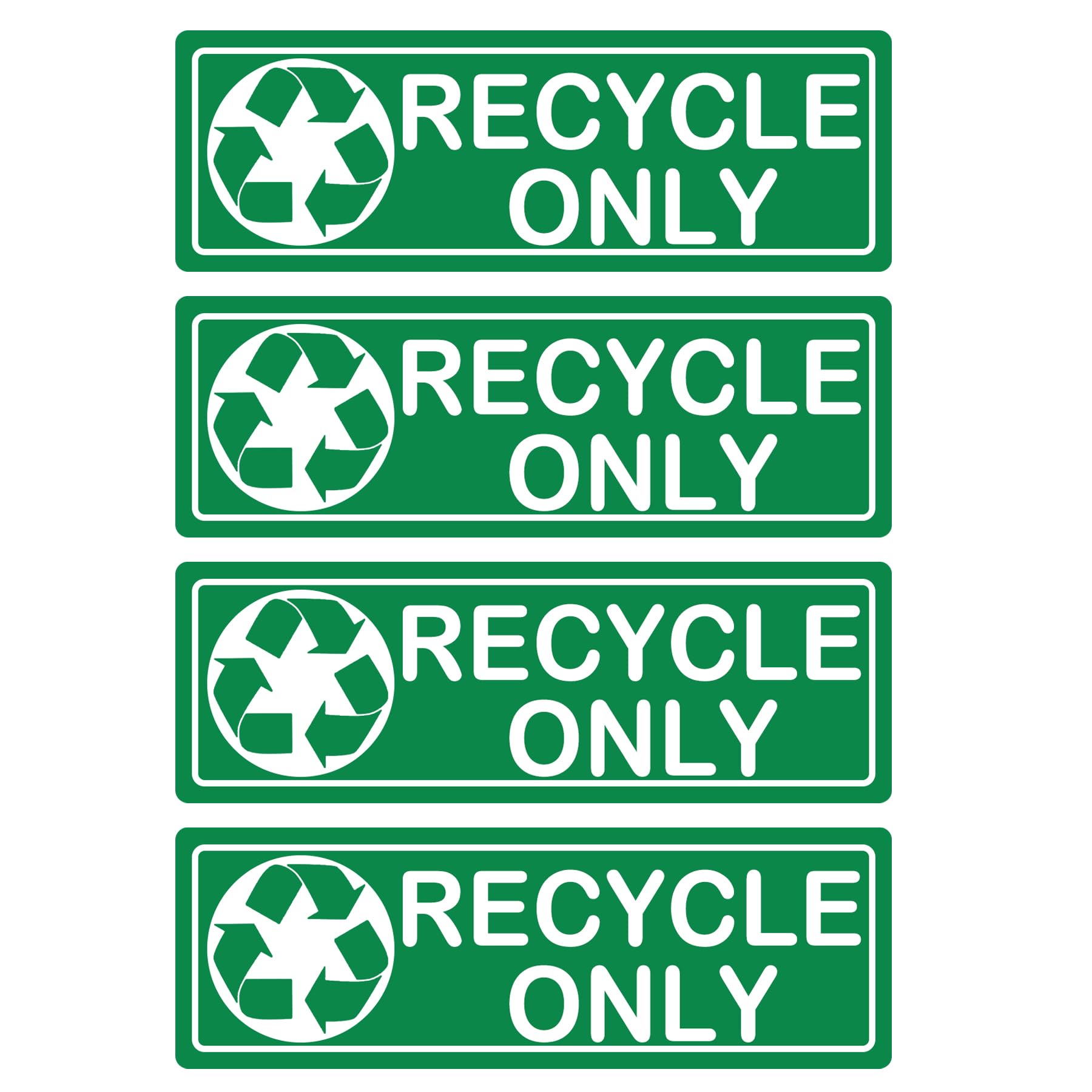 Trash Recycle Stickers for Outdoor Trash Can Garbage Can 2 x6 Inch - Recycle Sticker Trash Can Decal Trash Label Recycling Stickers for Trash Can 12 Pcs