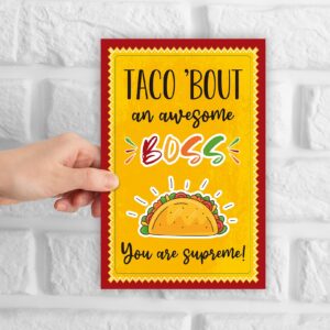 Taco Boss Day Card, Boss Appreciation Card, Boss’s Day Gift (Awesome Boss)