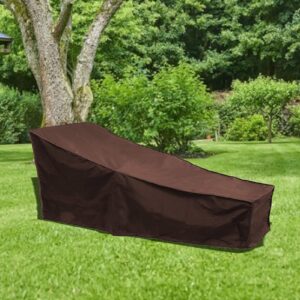 Waterproof Patio Lounge Chair Cover, Patio Chaise Lounge Cover, Heavy Duty Outdoor Lounge Chair Covers, Weatherproof Patio Furniture Coversv for Garden Reclining Chair, 81.9x29.9x16.1in(Brown)