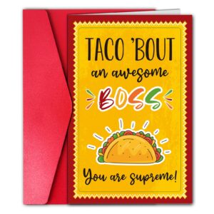 Taco Boss Day Card, Boss Appreciation Card, Boss’s Day Gift (Awesome Boss)