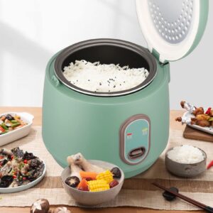 VINGVO Rice Cookers, One Touch Rice Cooker Nonstick Electric Rice Cooker Steamer with Measuring Cup and Rice Spoon, Multicooker for Cook Oatmeal, Stew, Grains, Soup, Quinoa, Cereal, Pasta (Green)