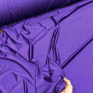 Premium Yoga Nylon Spandex Fabric - Ultra-Soft & Stretchy 4-Way Stretch Fabric by The Yard - Perfect for Activewear and Swimsuit Fabric, and More -1 Yard - 58 Inch Width (Purple)