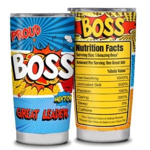 best boss gifts for men women,boss day gifts for men women,going away gift for boss,funny unique boss appreciation gifts,christmas gifts for boss male female 20oz stainless steel tumbler