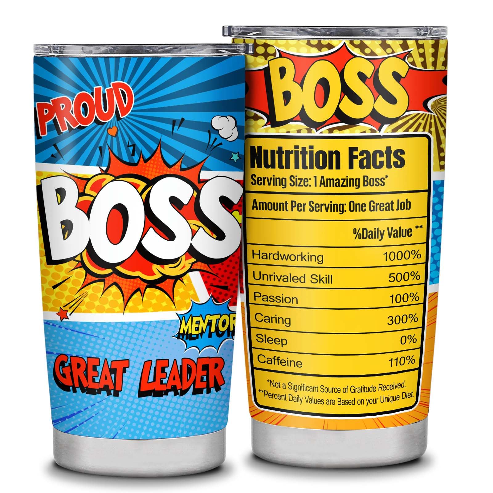 Best Boss Gifts for Men Women,Boss Day Gifts for Men Women,Going Away Gift for Boss,Funny Unique Boss Appreciation Gifts,Christmas Gifts for Boss Male Female 20oz Stainless Steel Tumbler