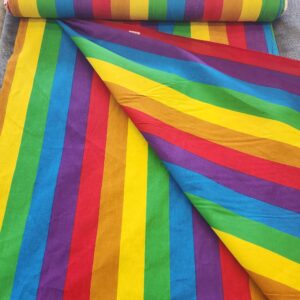 Rainbow Pride Stripe Vertical LGBT Gay Colorful Printed on 100% Cotton 44 Inches Wide Fabric by The Yard - Sewing Quilting Apparel Crafts Decor (1 Yard, Pride Stripe Vertical)