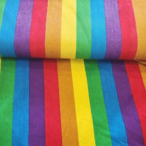 Rainbow Pride Stripe Vertical LGBT Gay Colorful Printed on 100% Cotton 44 Inches Wide Fabric by The Yard - Sewing Quilting Apparel Crafts Decor (1 Yard, Pride Stripe Vertical)