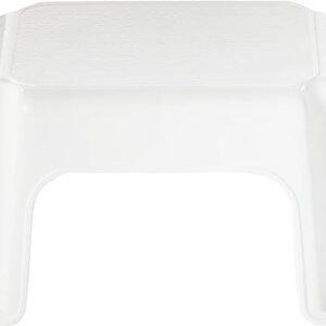 Rubbermaid Step Stool, 9.5-Inch High, White, Plastic, Small Single Step Stool for Kids/Adults in Home/Kitchen/Laundry/Garage/Bathroom (Pack of 2)