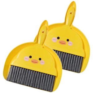 desktop dust pan 2 sets small dustpan and brush set mini broom and dustpan set small broom and dustpan set handheld broom and dustpan set desk cleaning tools