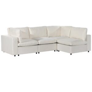 DREAMODERN Modular Sofa Sectional Couch for Living Room, Futon Sofa Upholstered Reversible Couch for Apartment - Beige