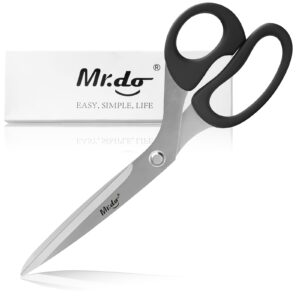 mr.do fabric scissors 10 inch sewing scissors all purpose heavy duty sharp fabric scissors for cutting clothes leather classic stainless steel professional fabric shears for tailor home office