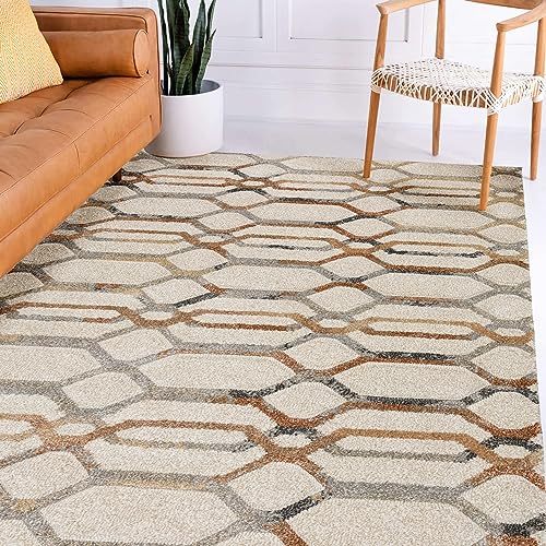 DALYN RUG Carmona CO7 Linen 8' x 10' Rectangle Soft Area Rug, Easy Clean, Non Shedding, Bedroom, Entry, Living Room, Dining Room, Kitchen Rug