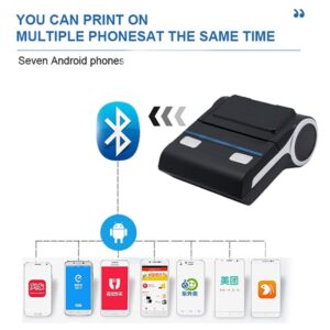 GZGYNADAST 80mm Bluetooth Portable Thermal Receipt Printer,only Compatible with Android/Windows, Can't Support iOS/ipad/MAC,3 inch Ticket Wireless Android Bill Invoice Printer for Small Business