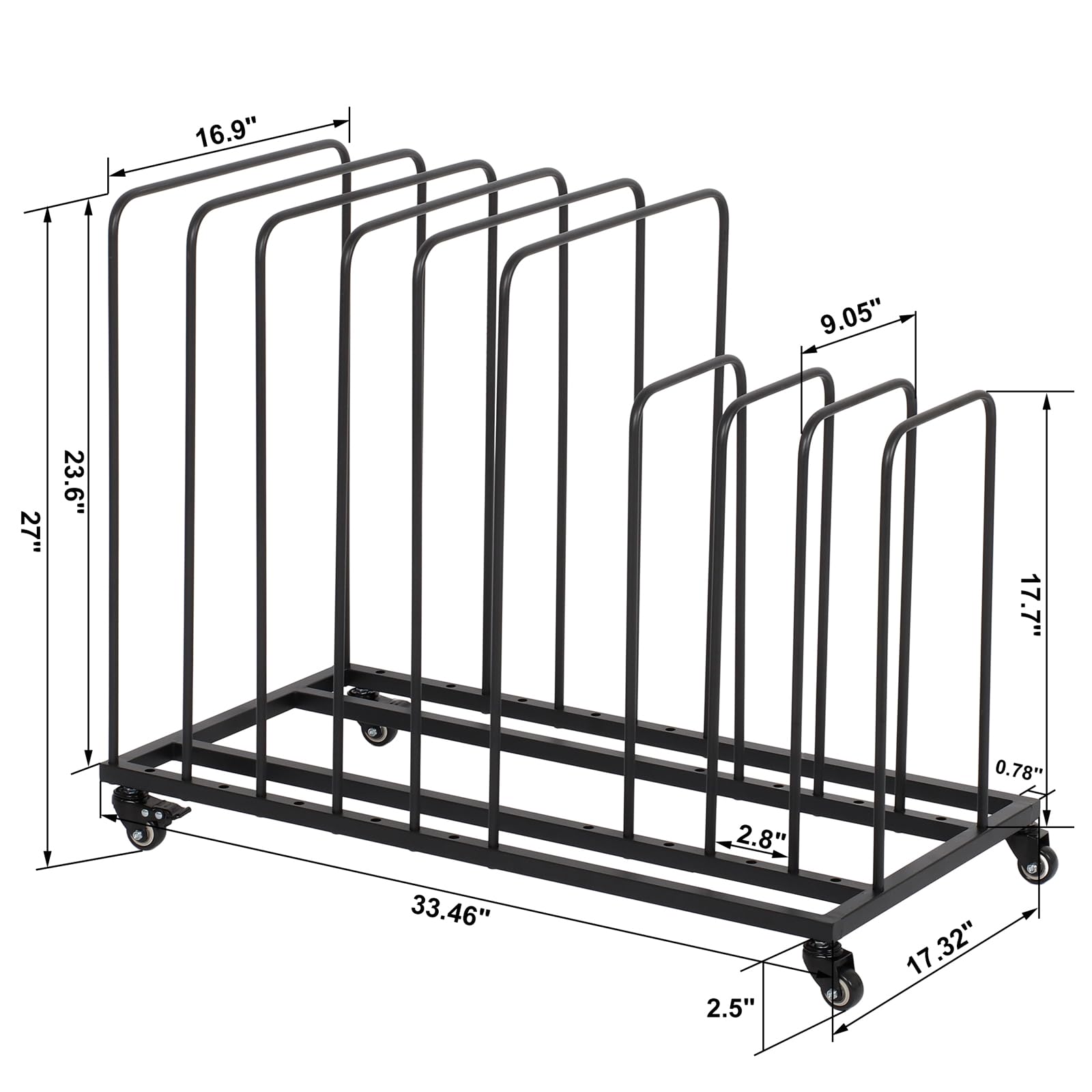 ikare Art Canvas Storage Rack, Art Drying Painting Rack with Wheels, Adjustable Art Storage Easel Display Stands for Canvas Boards, Panel, Crafts Drying & Print Racks, Frame