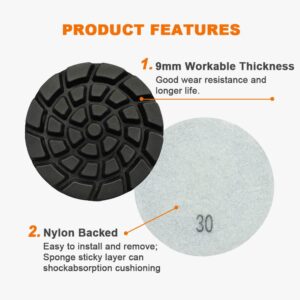 Diamond Concrete Polishing Pads - BRSCHNITT 6pcs 4 inch Grit#30 Resin Bond Renew Pads Beton Floor Renew Reparing Disk