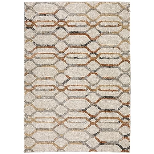 DALYN RUG Carmona CO7 Linen 8' x 10' Rectangle Soft Area Rug, Easy Clean, Non Shedding, Bedroom, Entry, Living Room, Dining Room, Kitchen Rug