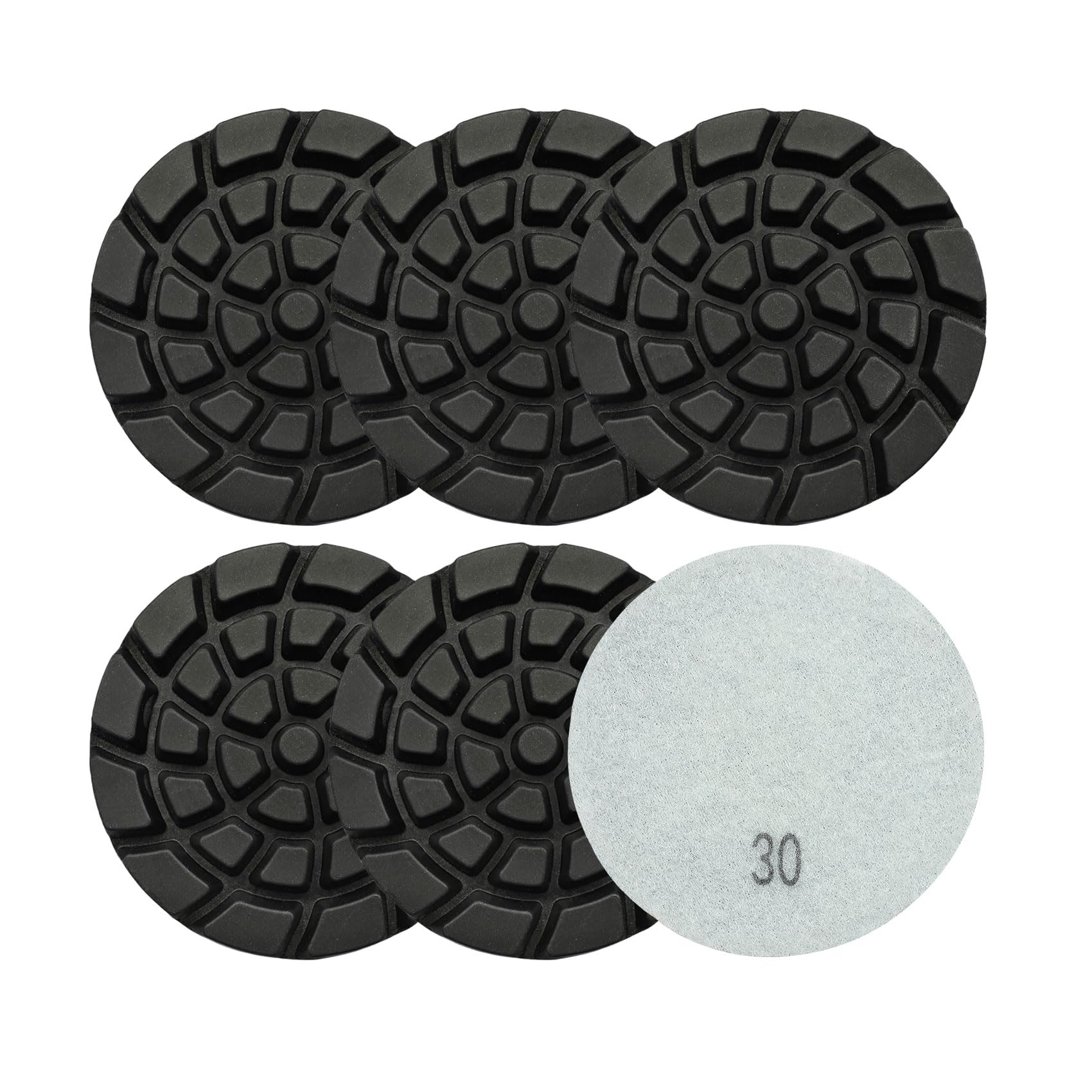 Diamond Concrete Polishing Pads - BRSCHNITT 6pcs 4 inch Grit#30 Resin Bond Renew Pads Beton Floor Renew Reparing Disk