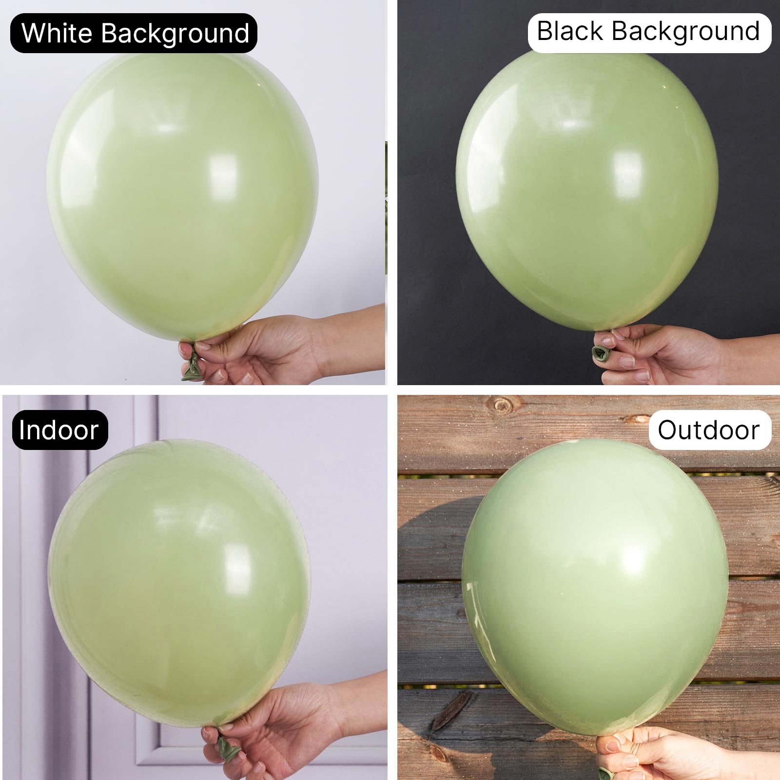 PartyWoo Beryl Green Balloons, 50 pcs 12 Inch Boho Green Balloons, Dusty Green Balloons for Balloon Garland or Balloon Arch as Birthday Decorations, Party Decorations, Wedding Decorations, Green-F32