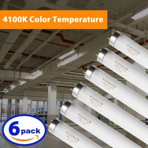 18 Inch F15T8/CW T8 15W Fluorescent Light Bulb Cool White Compatible for Philips GE F15T8/SP41 Replacement Bulb G13 Base 6 Count