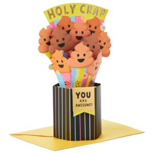 hallmark paper wonder shoebox pop up card (holy crap, you are awesome) for birthday, congratulations, graduation, all occasion