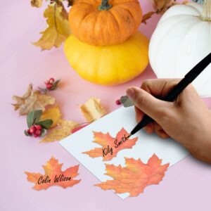 Gift Boutique 100 Count Thanksgiving Table Maple Leaf I Am Thankful for Cards Tree Kit Bulletin Board Cutouts Autumn Name Cards Table Place Settings Fall Gratitude Wall Decor Leaf Cutout