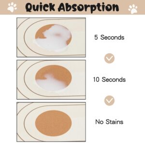 GROBRO7 Absorbent Pet Feeding Mat Non Slip Dog Mat for Food and Water Bowl Boho Style Pattern No Stain Easy Clean Watering Dispenser Pad Washable Quick Dry Cat Mat Puppy Pet Supplies 15.7 x 23.6 in