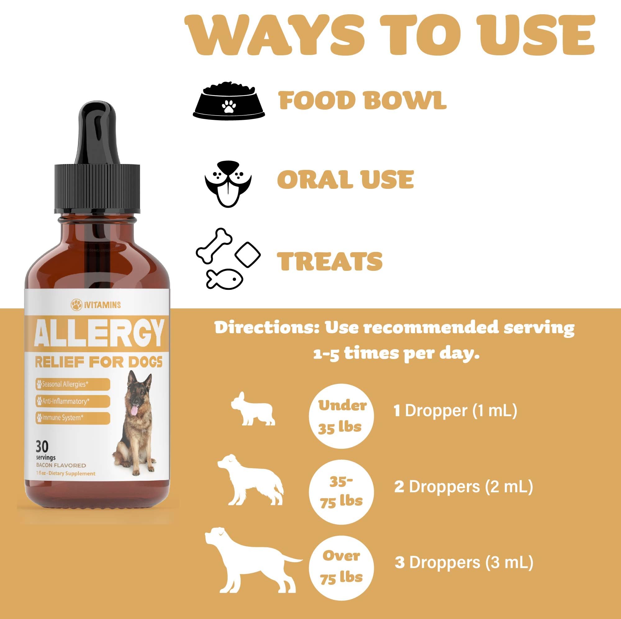 Natural Dog Allergy Relief - Helps to Naturally Support Allergy & Itch Relief for Dogs - Allergy Relief for Dogs Itching - Itch Relief for Dogs - Dog Itch Relief - Dog Allergy Support - 1 fl oz (Dogs)