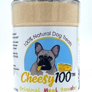 Cheesy100 Cheese Meal Booster 4.4oz | US-Crafted for Picky Eaters | Natural Appetite Stimulant | Dog Gravy Topper for Dry Food | Single Protein & High Protein