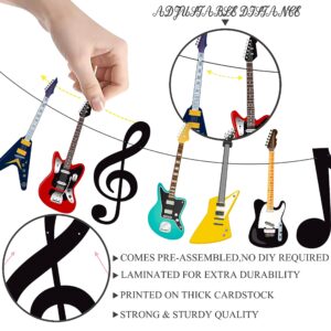 Guitar Banner Music Guitar Party Banners Guitar Birthday Party Decorations 2Pcs Music Party Banners for Rock Guitar Baby Shower Supplies