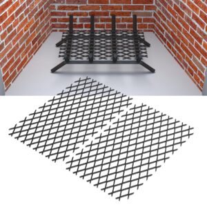 flamorrow ember retainer for fireplace grates 12 x 7.5 inch, metal fireplace grate ember retainer mesh, keep burning embers from falling, fire place accessories for fire pits, camping, 2 pack