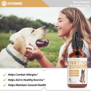 Natural Dog Allergy Relief - Helps to Naturally Support Allergy & Itch Relief for Dogs - Allergy Relief for Dogs Itching - Itch Relief for Dogs - Dog Itch Relief - Dog Allergy Support - 1 fl oz (Dogs)