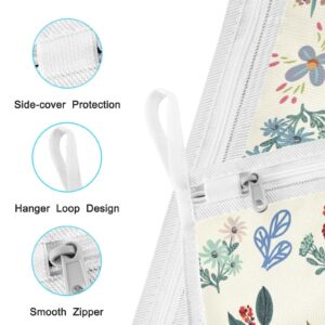 Cute Floral Laundry Bags Mesh Wash Bags Set of 2 Delicates Bag for Washing Machine Laundry Bag with Zipper for Underwear Blouse Hosiery Pants Sweaters Bra Clothes