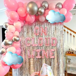 LaVenty Rose Gold On Cloud Wine Bachelorette Decorations Bubbly Bar Banner Mimosa Bar Decorations Vino Bachelorette Party Rose Bridal Shower Decorations