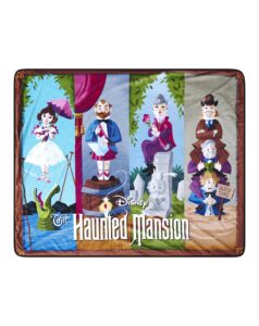 spirit halloween disney's the haunted mansion portrait fleece blanket | officially licensed | indoor halloween décor | disney movie blankets and pillows | halloween decorations