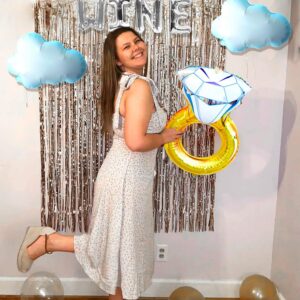 LaVenty On Cloud Wine Balloon Banner Bubbly Bar Banner Mimosa Bar Decorations Vino Bachelorette Party Bridal Shower