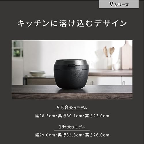 Panasonic Rice Cooker 1 Sho Top Model Bistro Craftsmanship AI Pressurized Hot Air Pump Equipped with 2 Maintenance Parts Black SR-V18BA-K JAPAN IMPORT NEW