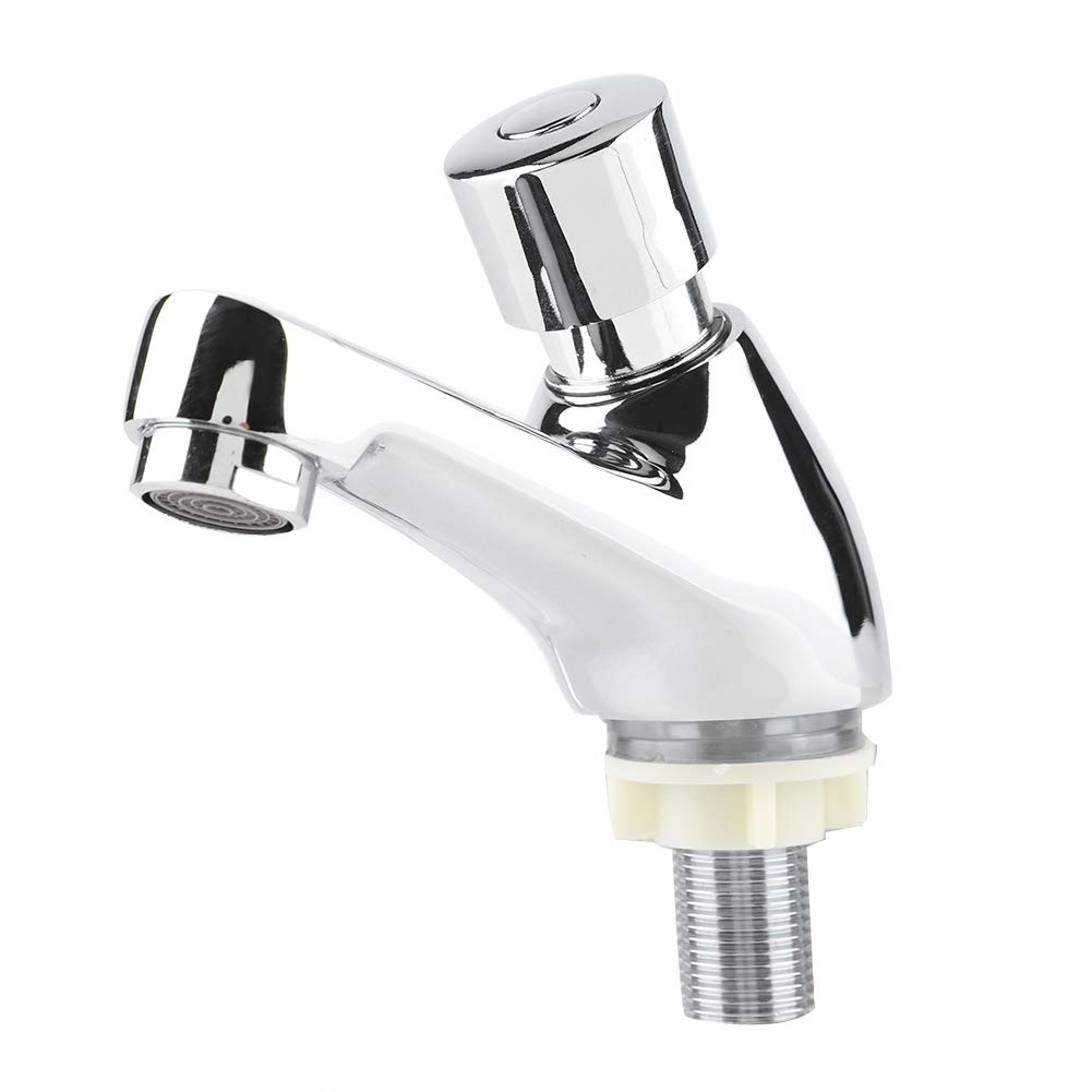 Time Delay Sink Faucet,Public Ktchen Bathroom Chrome Plated Self Closing Water Saving Time Delay Basin Tap Faucet for Home Kitchen, Bathroom, Hotel use